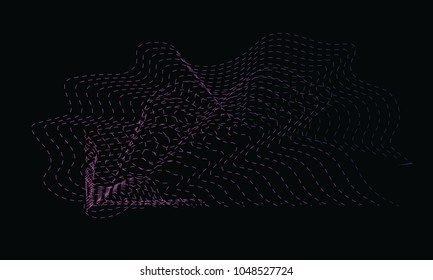 Abstract Music Background Big Data Particle Stock Vector (Royalty Free ...