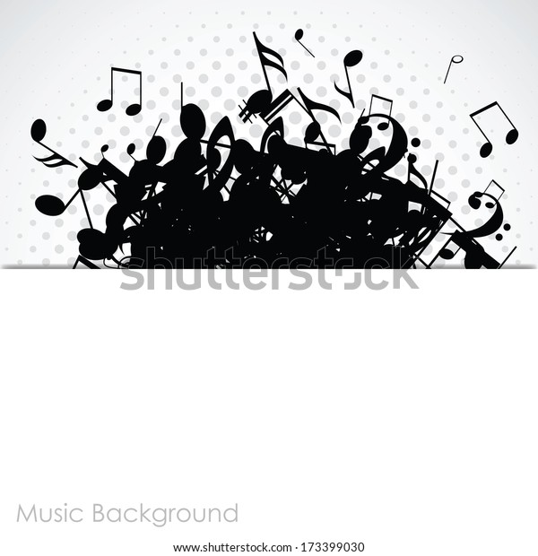 Abstract Music Background Notes Vector Illustration Stock Vector ...