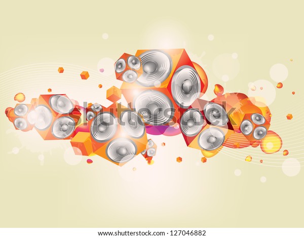 Abstract Music Background Subwoofer Stock Vector (Royalty Free) 127046882 | Shutterstock
