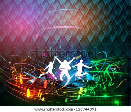 Abstract Music Dance Background Music Event Stock Vector (Royalty Free ...