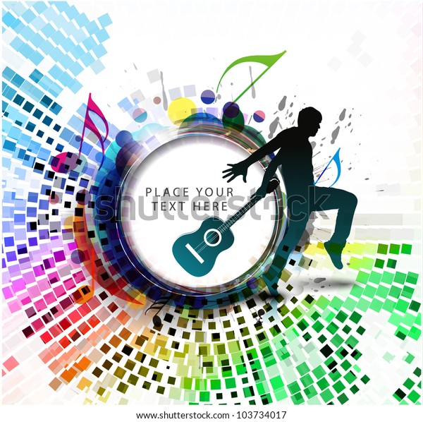 Abstract Music Dance Background Music Event Stock Vector (Royalty Free ...