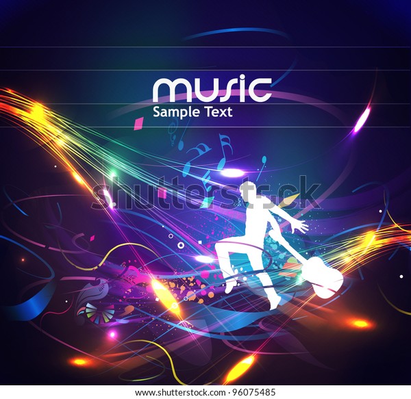 Abstract Music Dance Background Music Event Stock Vector (Royalty Free ...