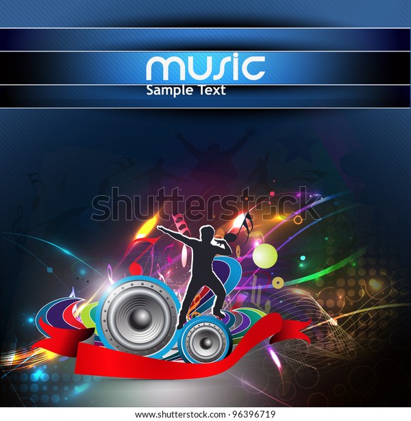Abstract Music Dance Background Music Event Stock Vector (Royalty Free ...