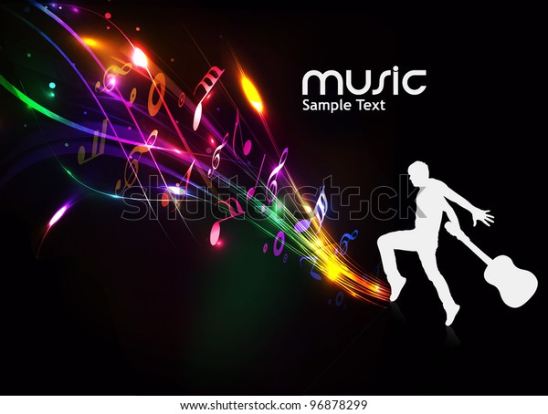 Abstract Music Dance Background Music Event Stock Vector (Royalty Free ...