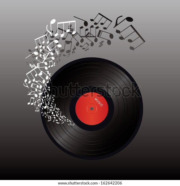 Abstract Music Vector Illustration Vinyl Music Stock Vector (Royalty ...