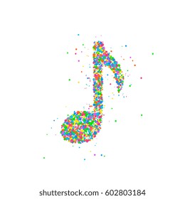 Abstract Musical Note Splash Multicolored Circles Stock Vector (Royalty ...