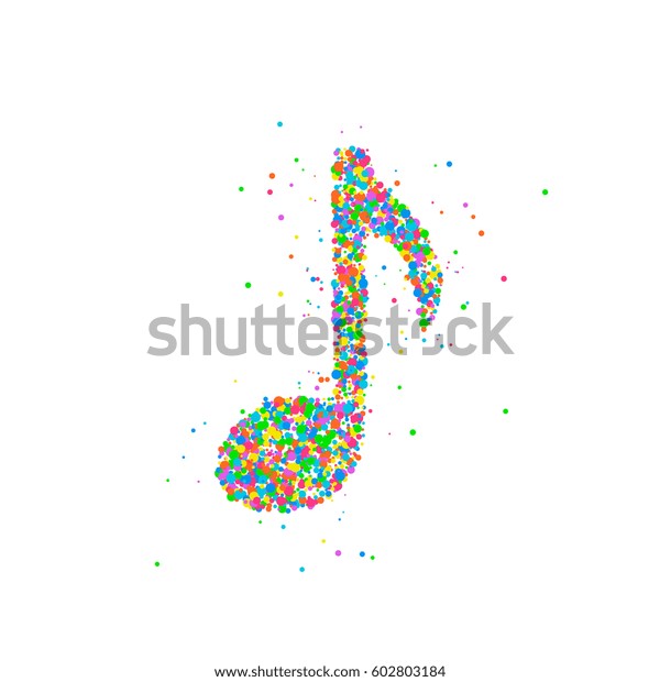 Abstract Musical Note Splash Multicolored Circles Stock Vector (Royalty ...
