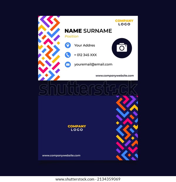 Abstract Name Card Design Business Company Stock Vector (Royalty Free ...
