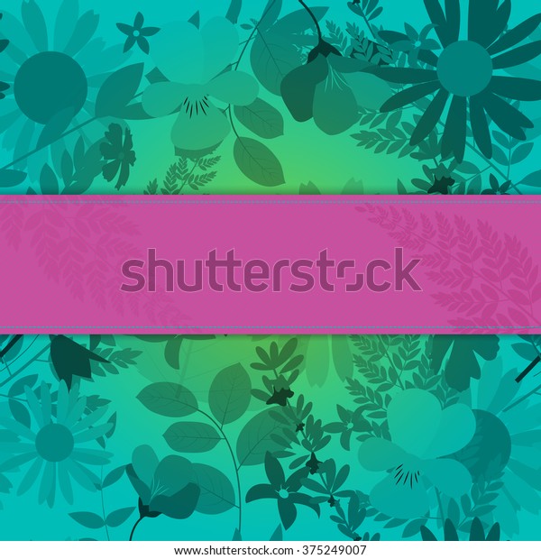 Abstract Natural Spring Background Flowers Leaves Stock Vector (Royalty ...
