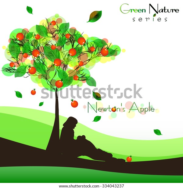 Abstract Nature Background Fructifying Apple Tree Stock Vector (Royalty ...