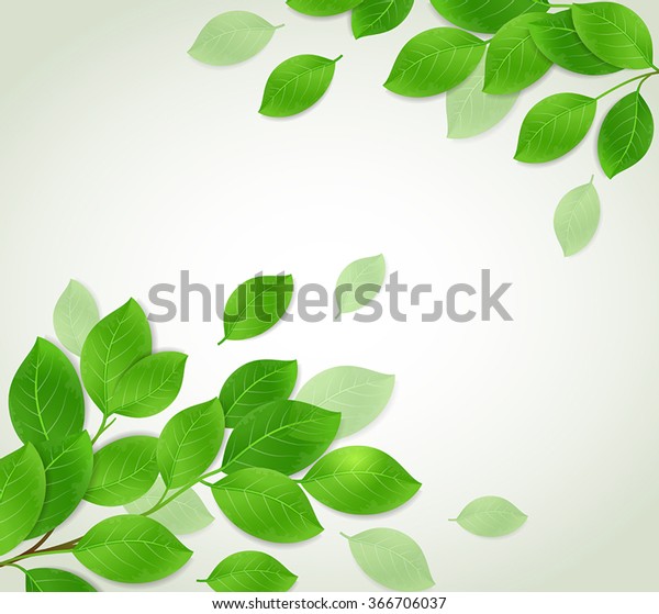 Abstract Nature Background Green Branch Vector Stock Vector (Royalty ...