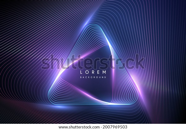 Abstract Neon Color Lines Background Glow Stock Vector (Royalty Free ...