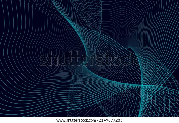Abstract Neon Flowline Curve Twisted Dark Stock Vector (Royalty Free ...