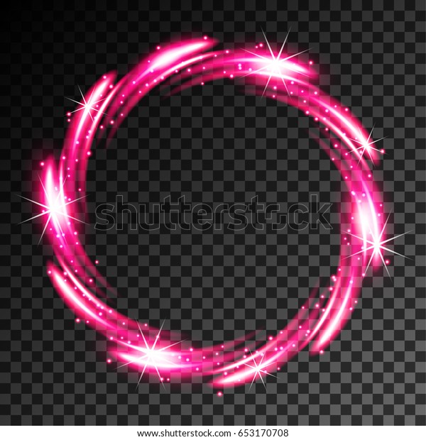 Abstract Neon Frame On Transparent Background Stock Vector (Royalty ...