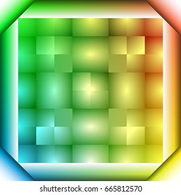 Abstract Neon Tile Background Stock Vector (Royalty Free) 665812570 ...
