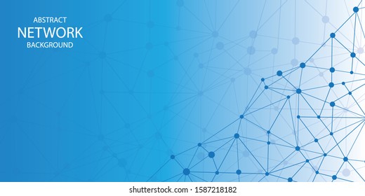 Abstract Network Background Blue Color Stock Vector (Royalty Free ...