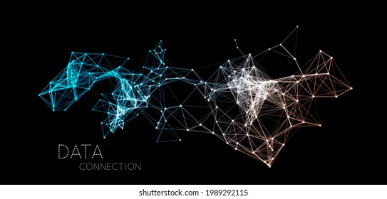 Abstract Network Connection Vector Technology Background Stock Vector ...