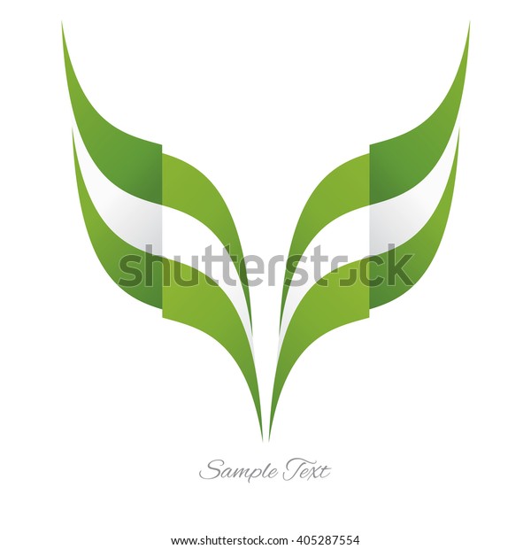 Abstract Nigerian Eagle Flag Ribbon Logo Stock Vector (Royalty Free ...