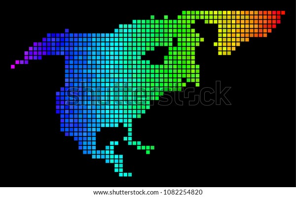Abstract North America Map Vector Geographic Stock Vector (Royalty Free ...