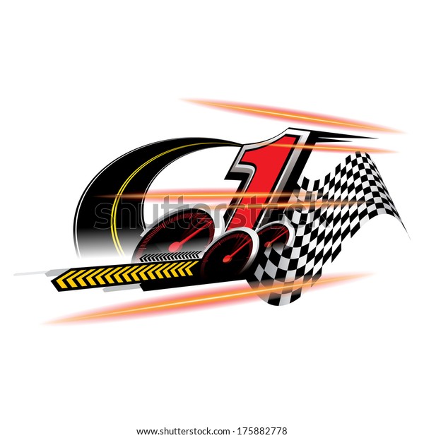 Abstract Number 1 Speed Concept Vector Stock Vector (Royalty Free ...