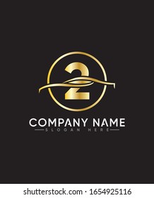 Abstract Number 2 Logo Simple Line Stock Vector (Royalty Free ...