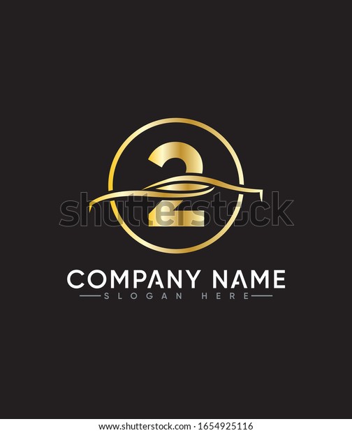 Abstract Number 2 Logo Simple Line Stock Vector (Royalty Free ...