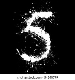 Abstract Number 5 Ink Style Stock Vector (Royalty Free) 54540799 ...