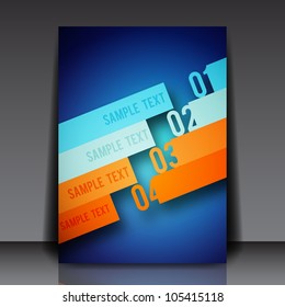 Abstract Number Line Flyer Template Vector Stock Vector (Royalty Free ...