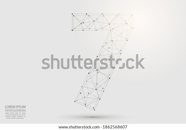 Abstract Number Seven Figure 7 Consisting Stock Vector (Royalty Free ...