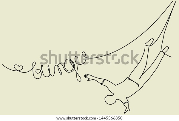 Abstract One Line Drawing Bungee Jumper 스톡 벡터(로열티 프리) 1445566850 ...
