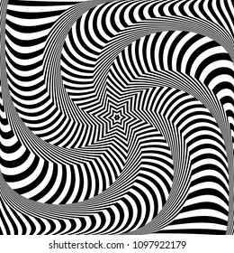Abstract Op Art Design Lines Texture Stock Vector (Royalty Free ...