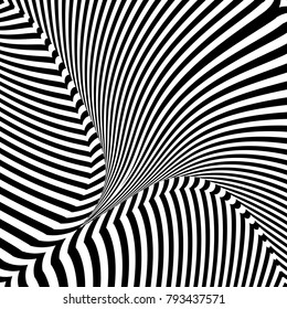 Abstract Op Art Design Lines Texture Stock Vector (Royalty Free ...