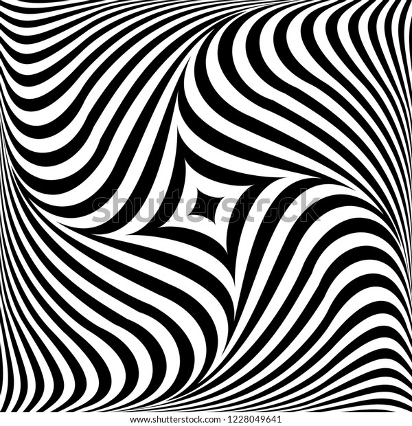 Abstract op art graphic design. Vector illustration.