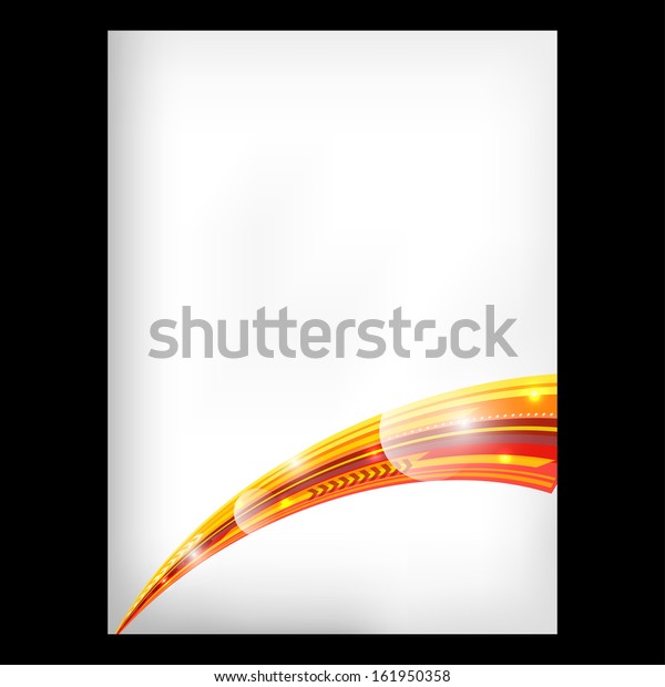 Abstract Orange Background Curved Element Stock Vector (Royalty Free ...