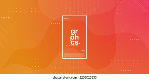Abstract Orange Background Simple Linescolorful Orange Stock Vector ...