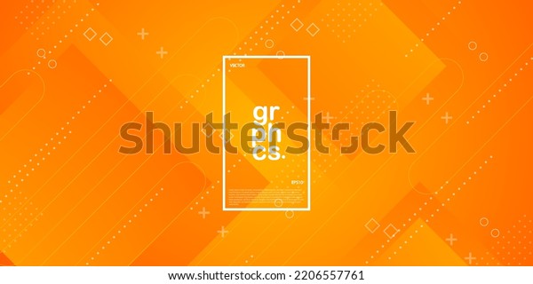 Abstract Orange Background Simple Linescolorful Orange Stock Vector ...