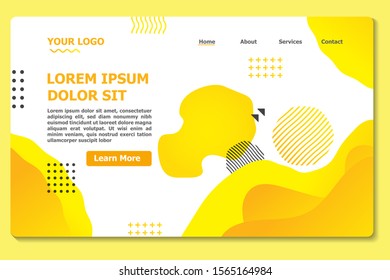 Abstract Orange Background Website Landing Page Stock Vector (Royalty ...