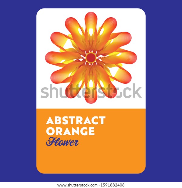 Abstract Orange Flower Vector Art Stock Vector (Royalty Free ...