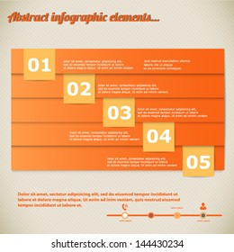 Abstract Orange Infographic Element Stock Vector (Royalty Free ...