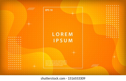 Abstract Orange Liquid Color Background Dynamic Stock Vector (Royalty ...
