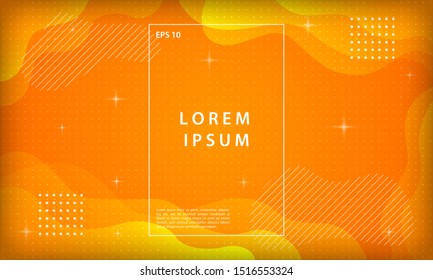 Abstract Orange Liquid Color Background Dynamic Stock Vector (Royalty ...