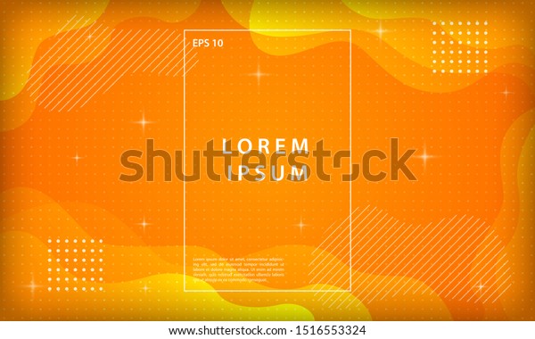 Abstract Orange Liquid Color Background Dynamic Stock Vector (Royalty ...