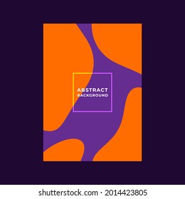 Abstract Orange Poster Template Design Background Stock Vector (Royalty ...
