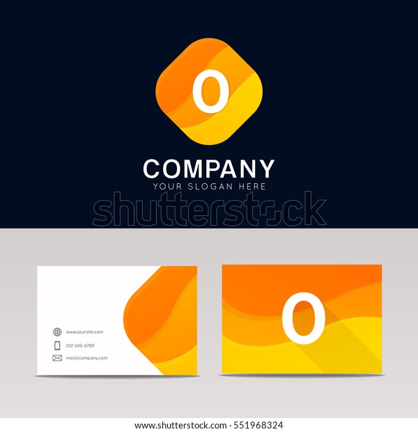 Abstract Orange Rhombus Shape O Icon Stock Vector (Royalty Free ...