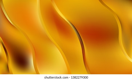 Abstract Orange Wavy Background Design Stock Vector (Royalty Free ...