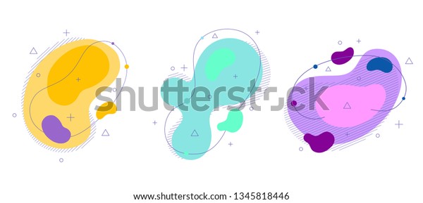Abstract organic shapes frame. Minimalist Fluid layout for banner ...