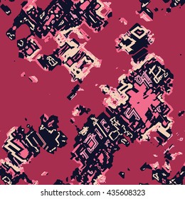 Abstract Ornamental Patches Vector Seamless Pattern Stock Vector ...