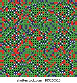 Abstract Ornate Pixels Checkered Background Seamless Stock Vector ...