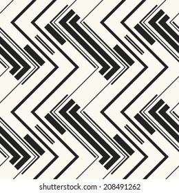 Abstract Ornate Textured Chevron Background Seamless Stock Vector ...