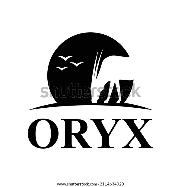Abstract Oryx Logo Design Symbol Art: เวกเตอร์สต็อก (ปลอดค่าลิขสิทธิ์ ...
